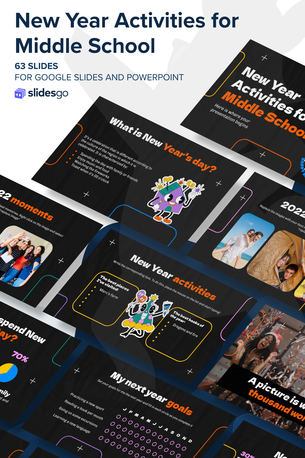 New Year Activities for Middle School | Google Slides & PPT