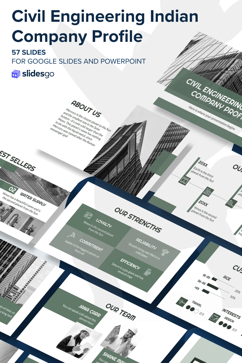 Civil Engineering Indian Company Profile | Google Slides