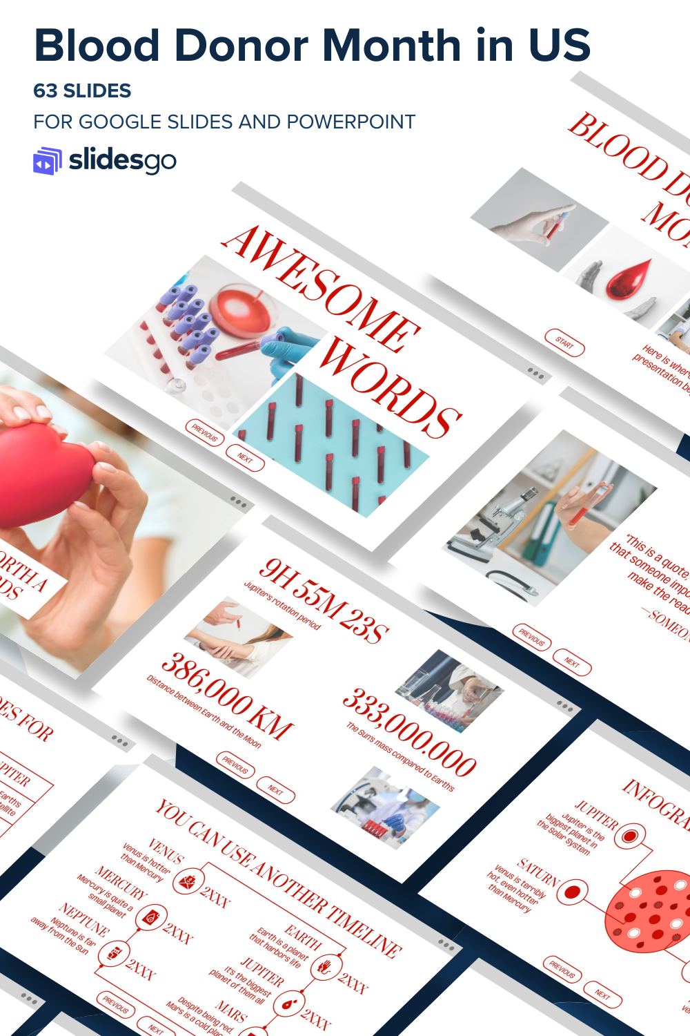 Blood Donor Month in US | Google Slides & PowerPoint