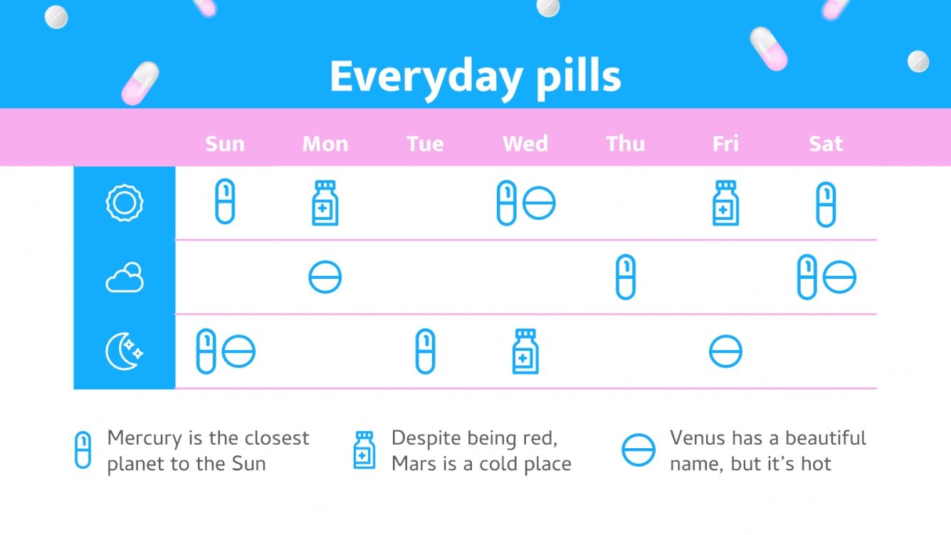 Everyday Pills Calendar | Googe Slides & PowerPoint theme