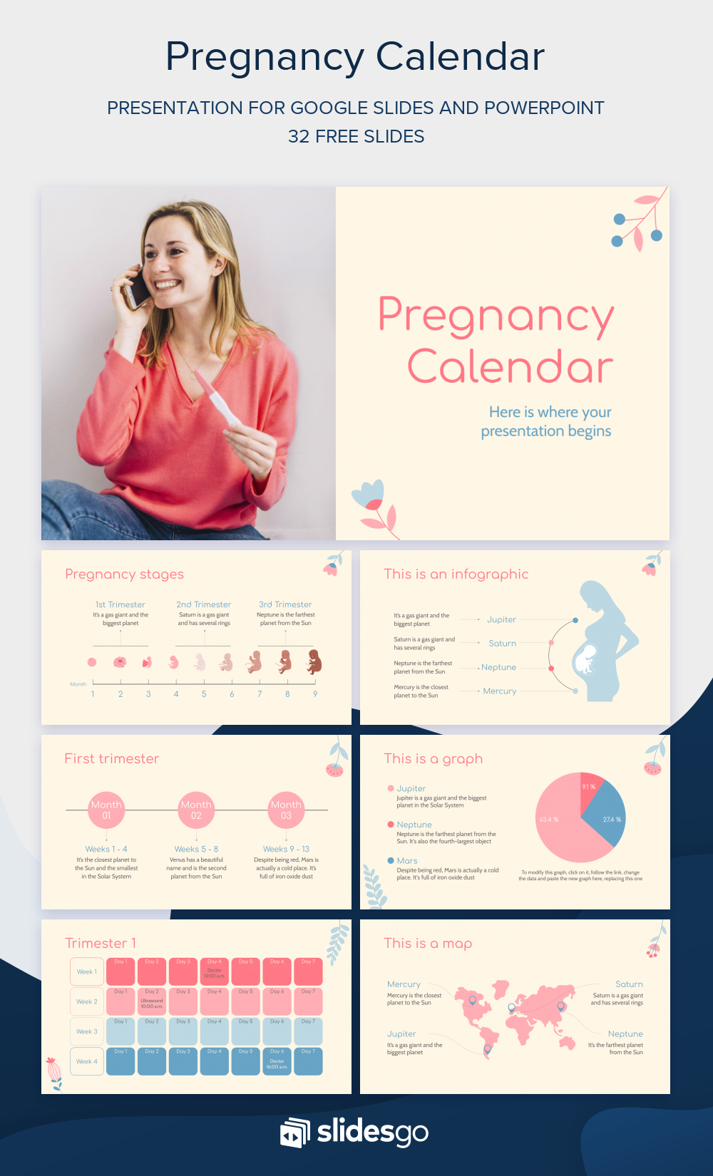 Pregnancy Calendar Google Slides and PowerPoint template