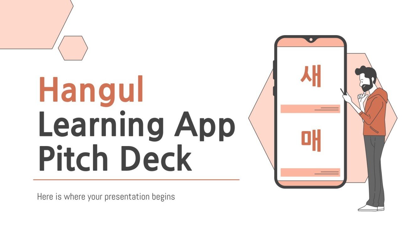 Hangul Learning App Pitch Deck | Google Slides & PPT
