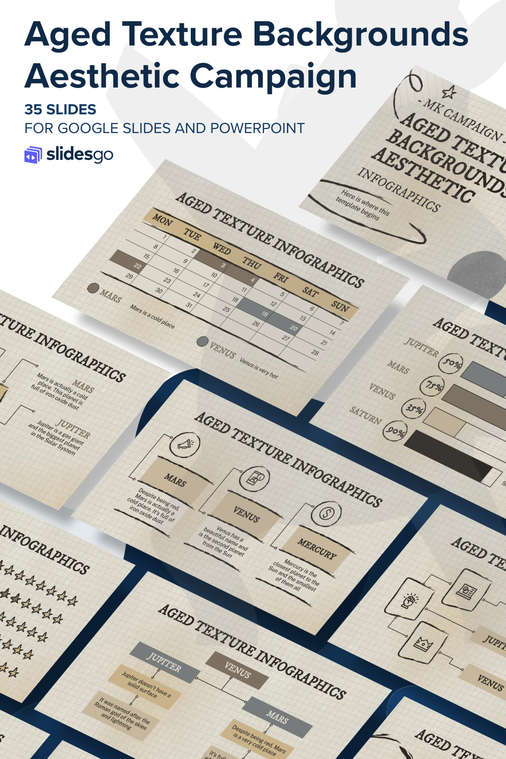 Aged Texture Backgrounds Aesthetic MK Campaign Infographics