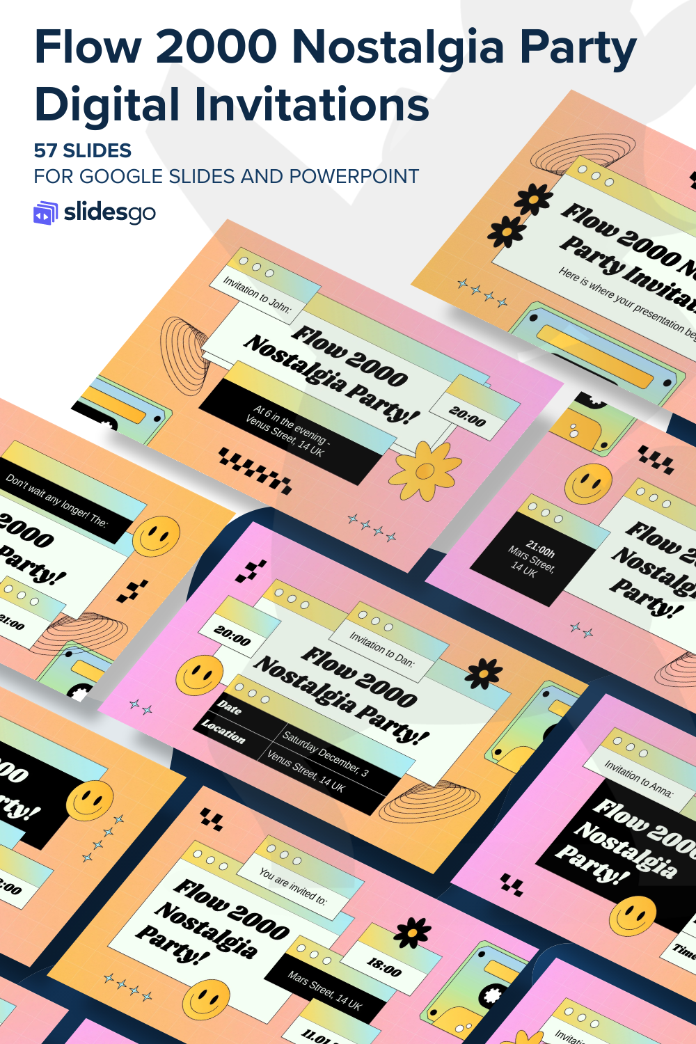 Flow 2000 Nostalgia Party Digital Invitations