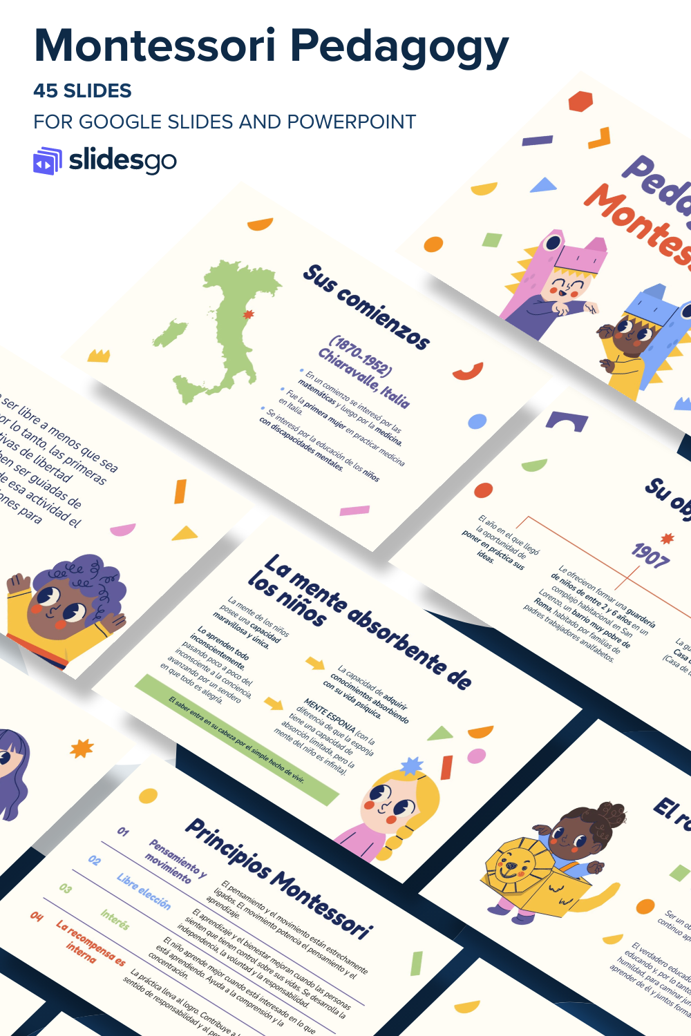 Montessori Pedagogy | Google Slides & PowerPoint template