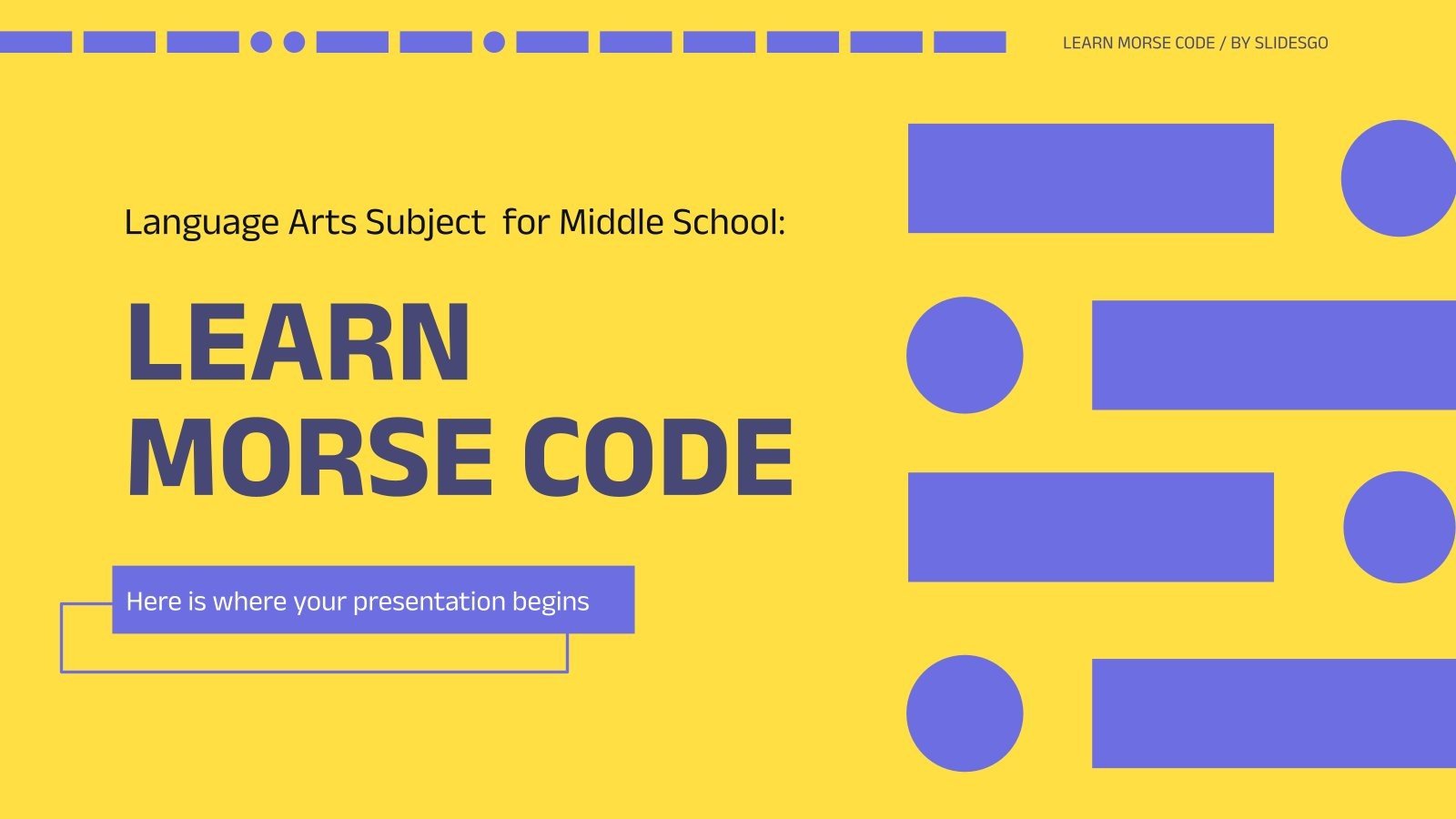 Language Arts Subject for Middle School: Learn Morse Code