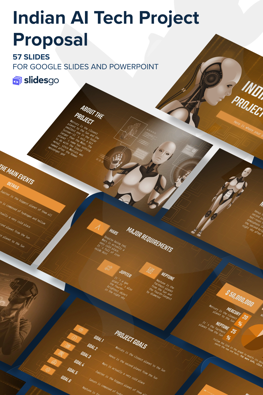 Indian AI Tech Project Proposal | Google Slides & PowerPoint