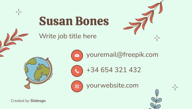 Teacher Visiting Card | Google Slides & PowerPoint