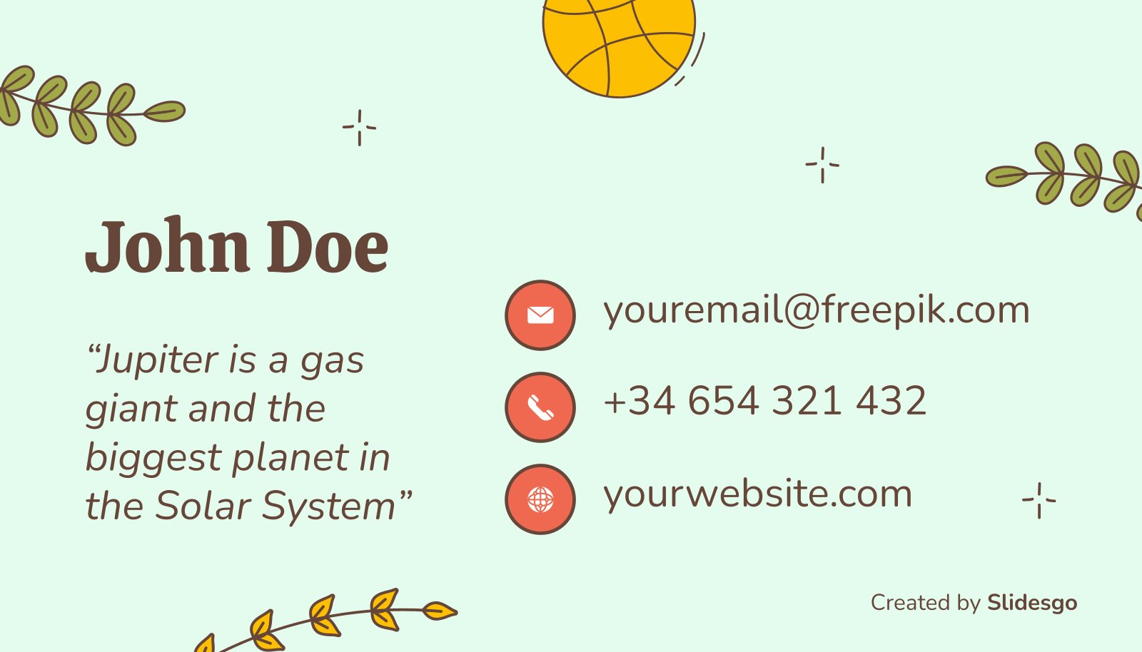 Teacher Visiting Card | Google Slides & PowerPoint