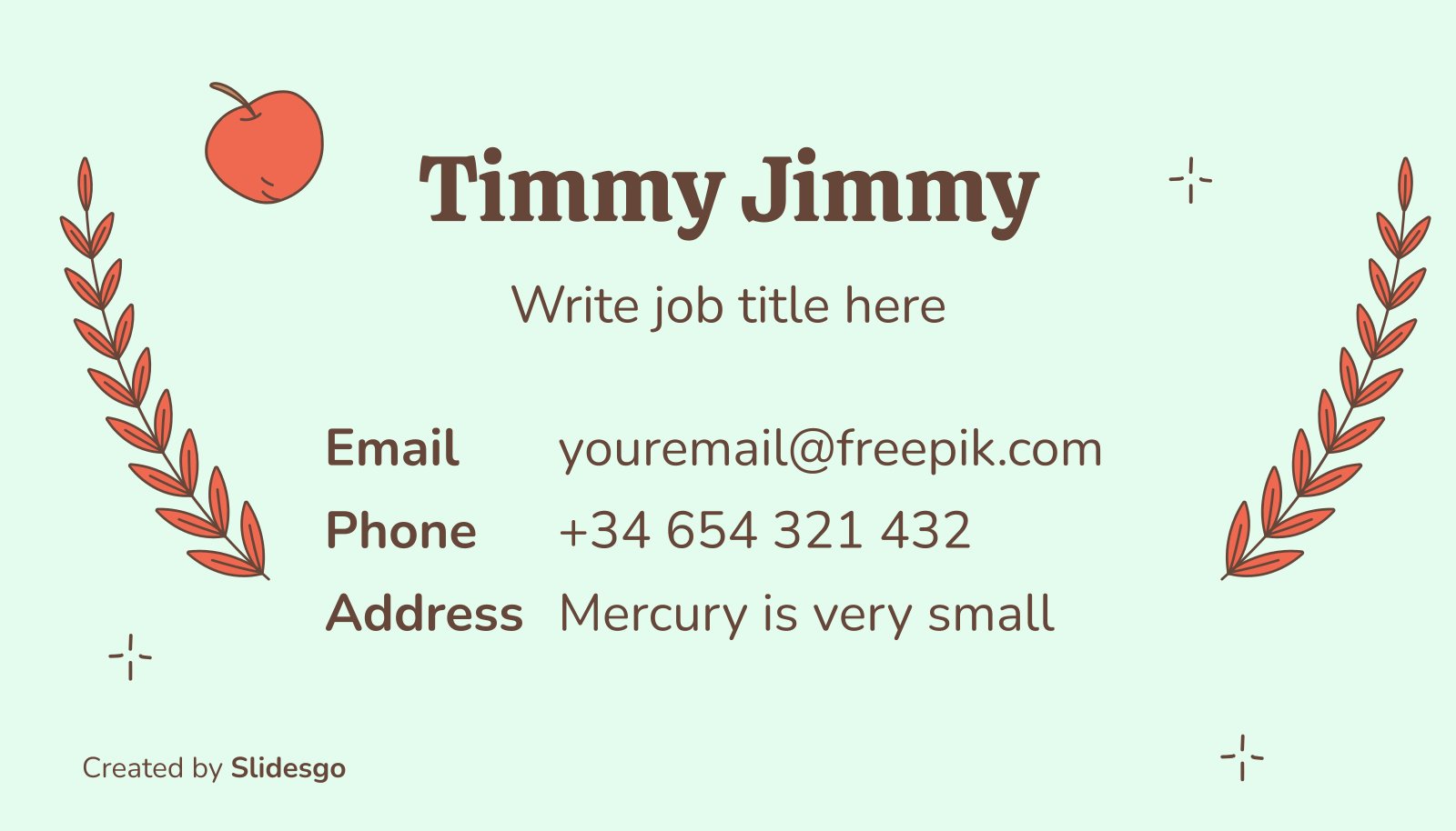 Teacher Visiting Card | Google Slides & PowerPoint