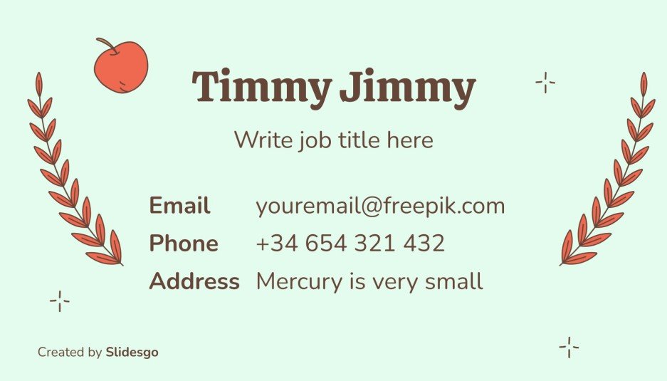 Teacher Visiting Card | Google Slides & PowerPoint