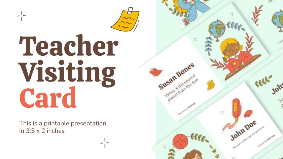 Teacher Visiting Card | Google Slides & PowerPoint