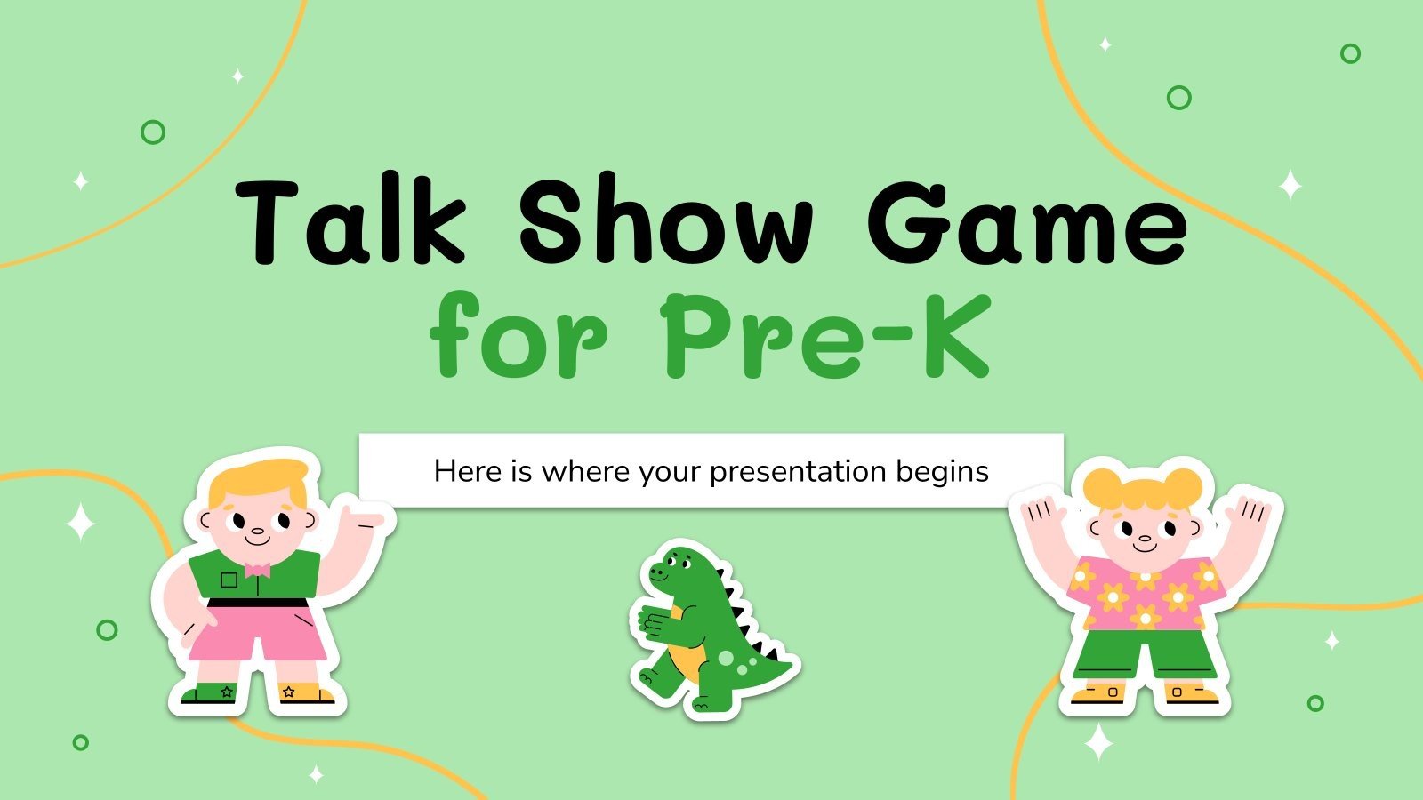 Talk Show Game for Pre-K | Google Slides and PowerPoint