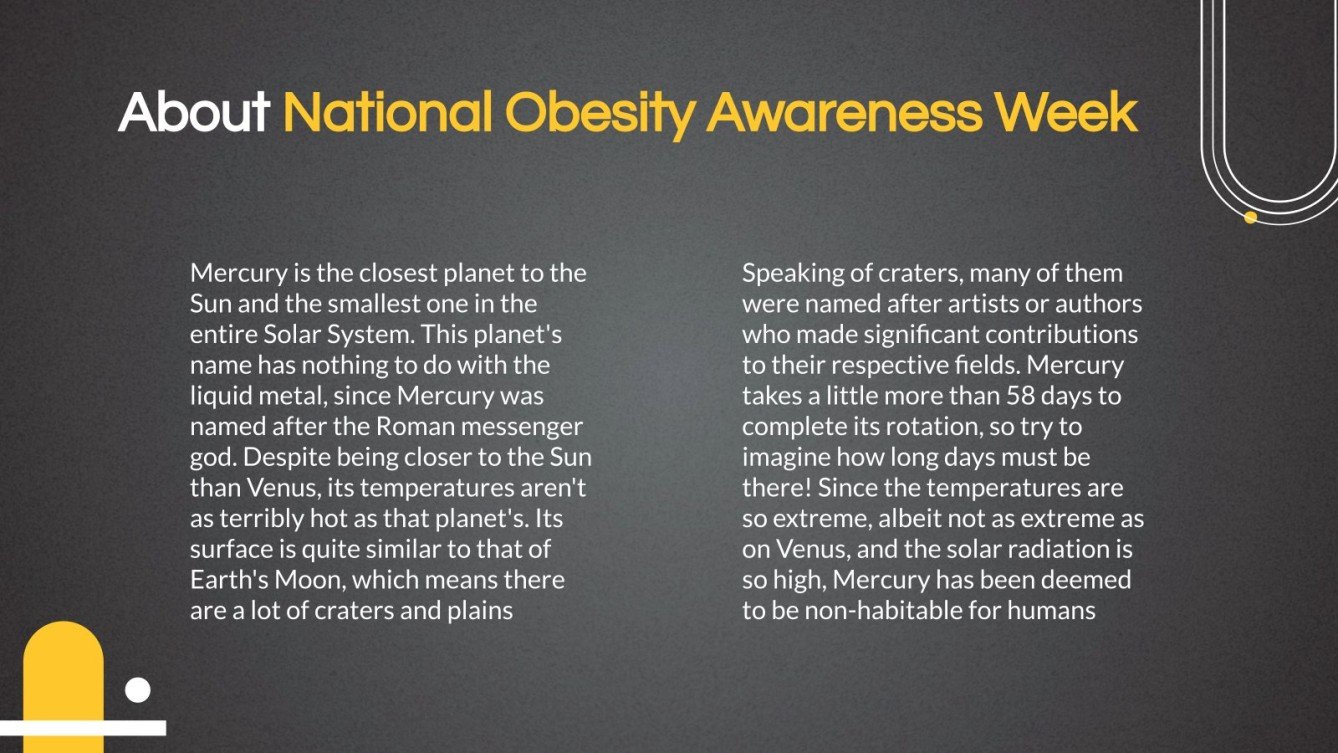 National Obesity Awareness Week | Google Slides & PPT