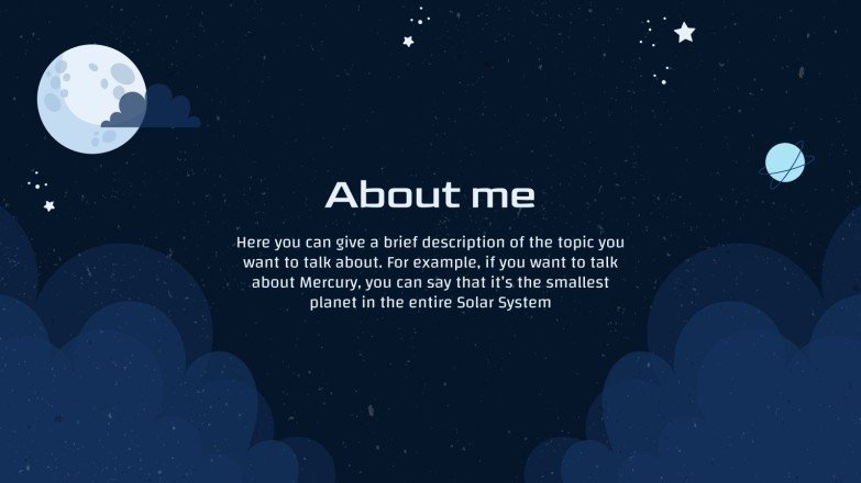 Midnight Background Portfolio | Google Slides & PowerPoint
