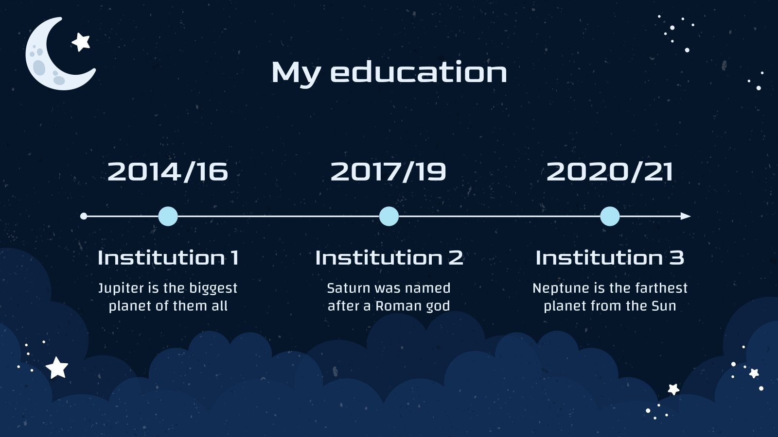 Midnight Background Portfolio | Google Slides & PowerPoint