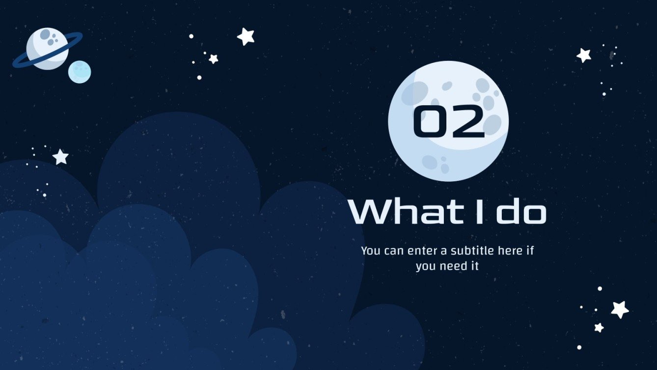 Midnight Background Portfolio | Google Slides & PowerPoint