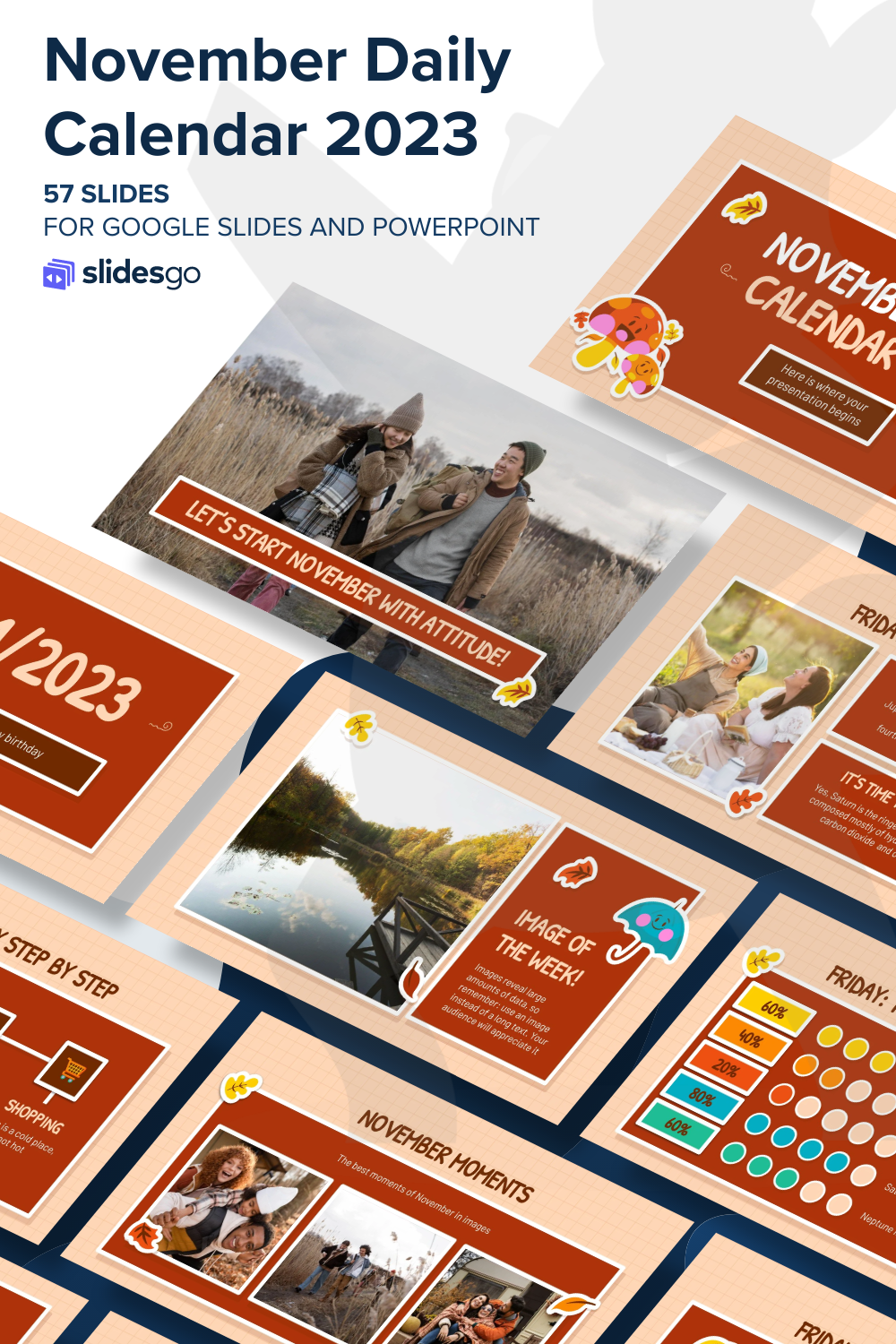 November Daily Calendar 2023 | Google Slides & PPT