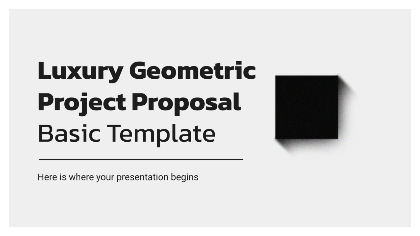 Luxury Geometric - Project Proposal Basic Template
