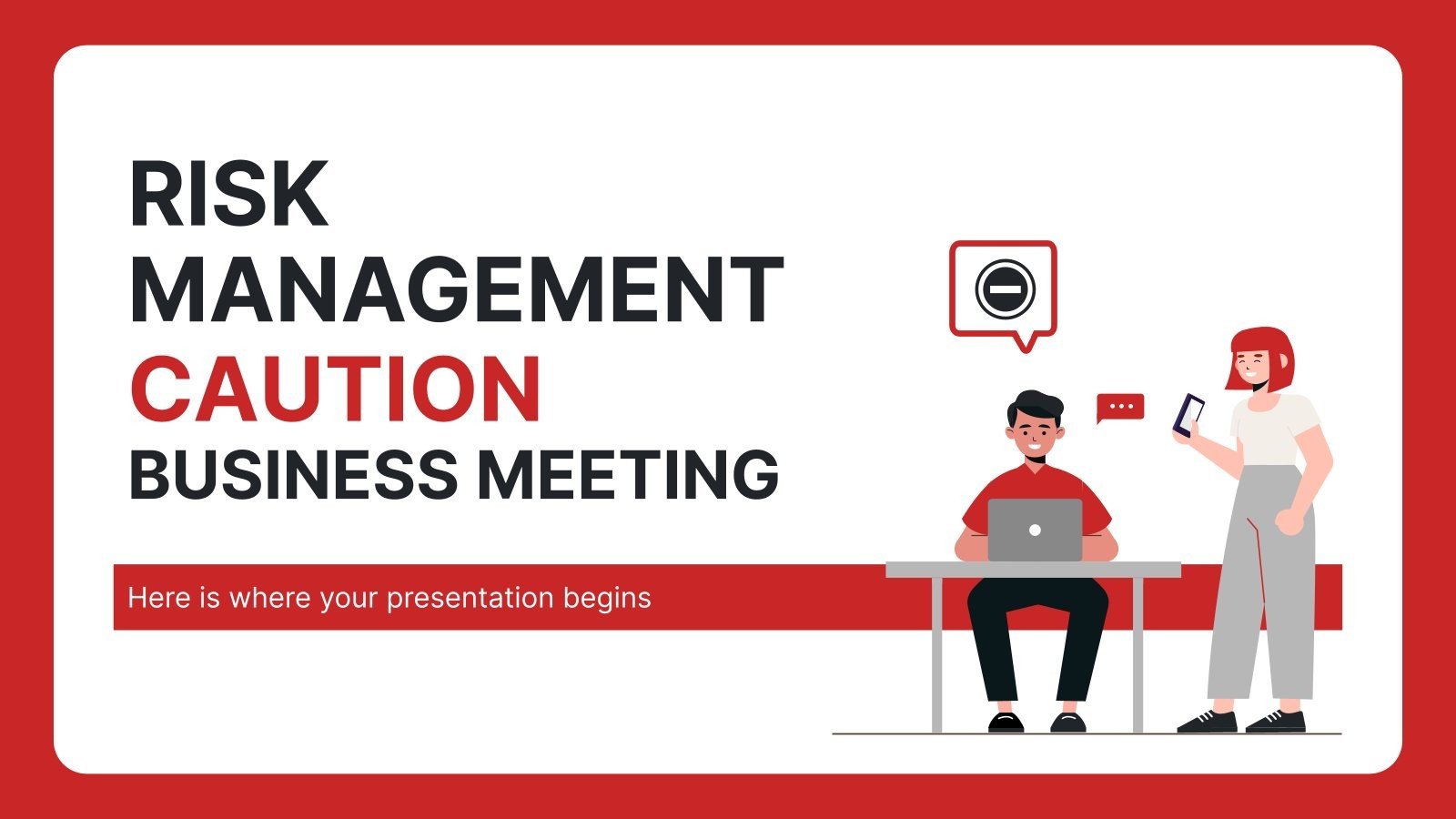Risk Management Caution Business Meeting | Google Slides