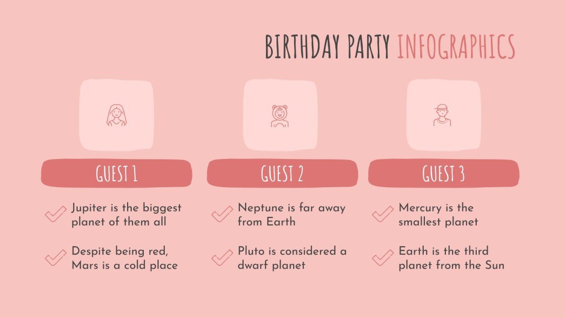 Birthday Party Infographics | Google Slides & PowerPoint