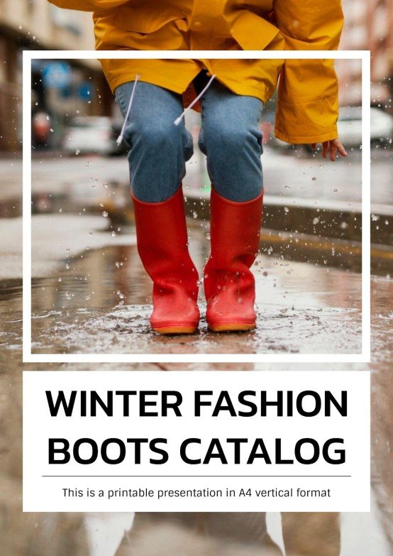 Winter Fashion Boots Catalog | Google Slides & PPT