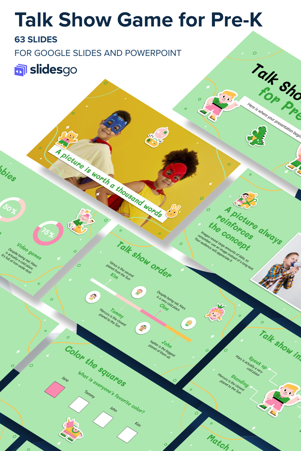 Talk Show Game for Pre-K | Google Slides and PowerPoint