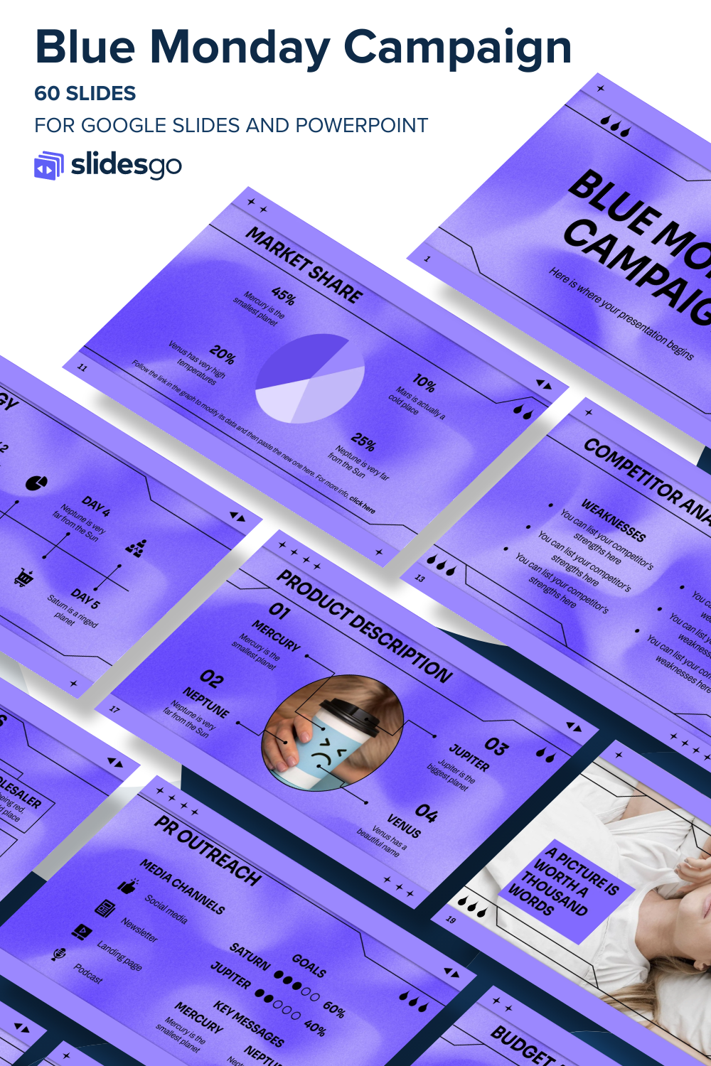 Blue Monday Campaign | Google Slides & PowerPoint