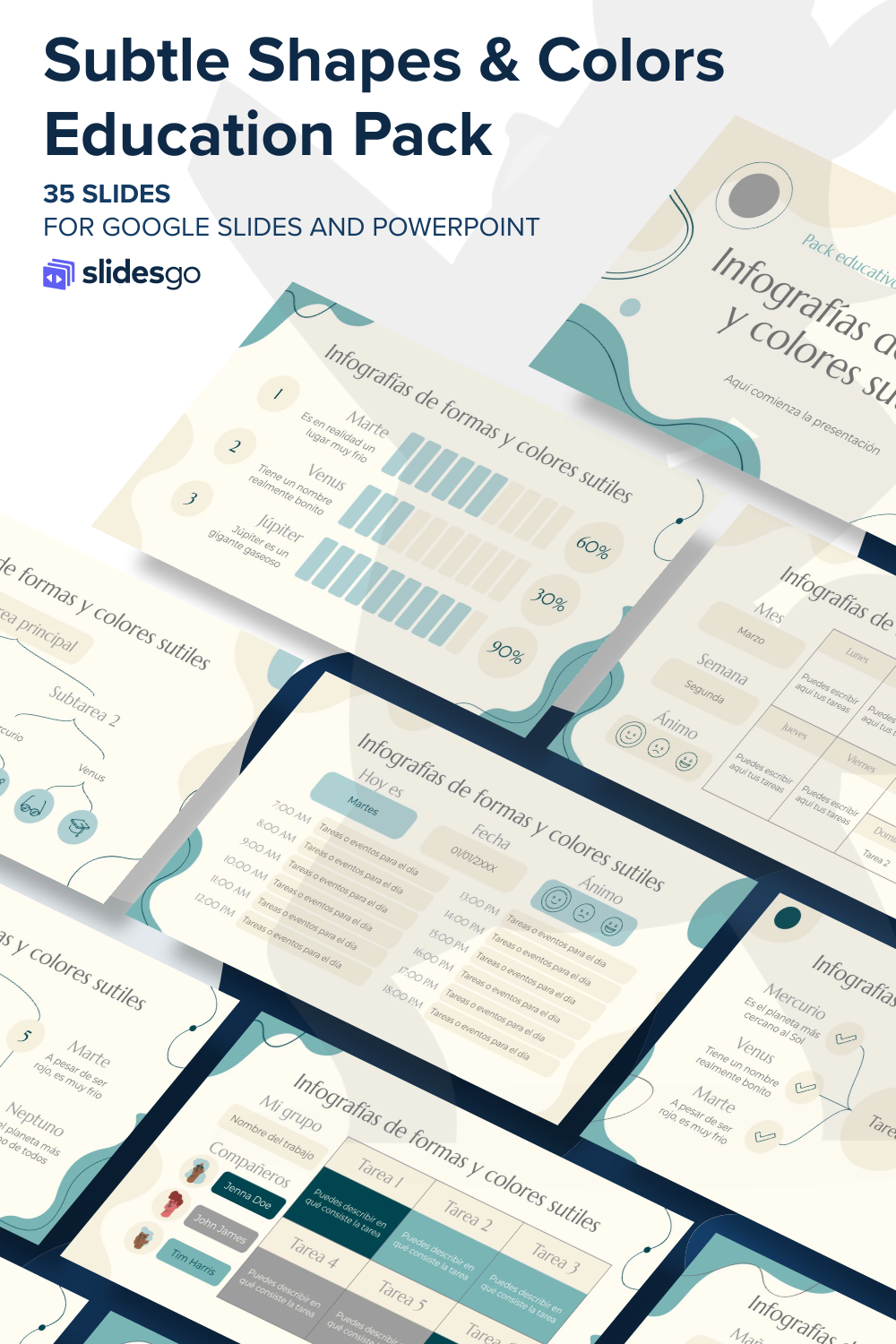 Subtle Shapes & Colors Pack for Students Infographics