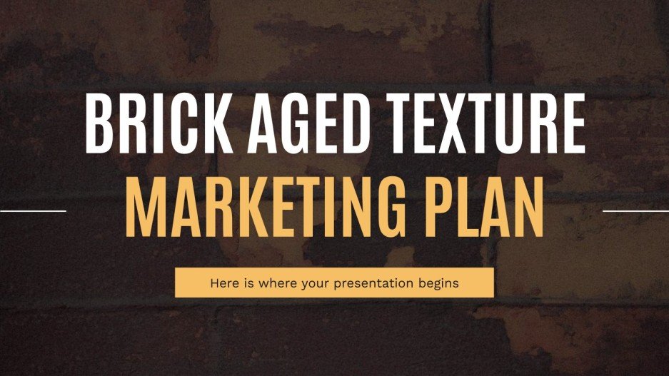 Brick Aged Texture Marketing Plan | Google Slides & PPT