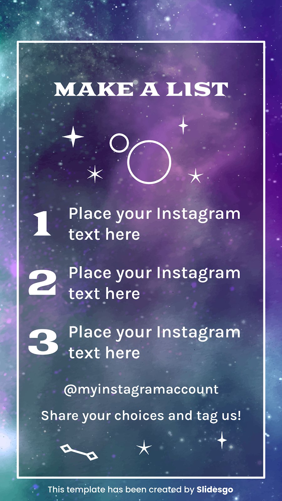 Arrière-plans de constellations pour les stories Instagram