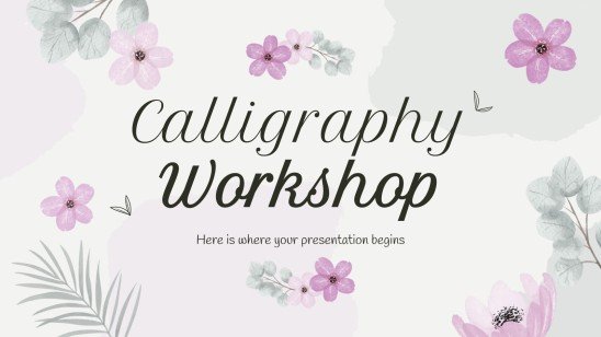 Kalligraphie-Workshop | Google Slides & PPT