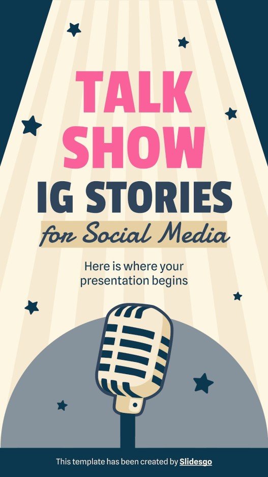 Google Slides and PowerPoint templates about talkshows