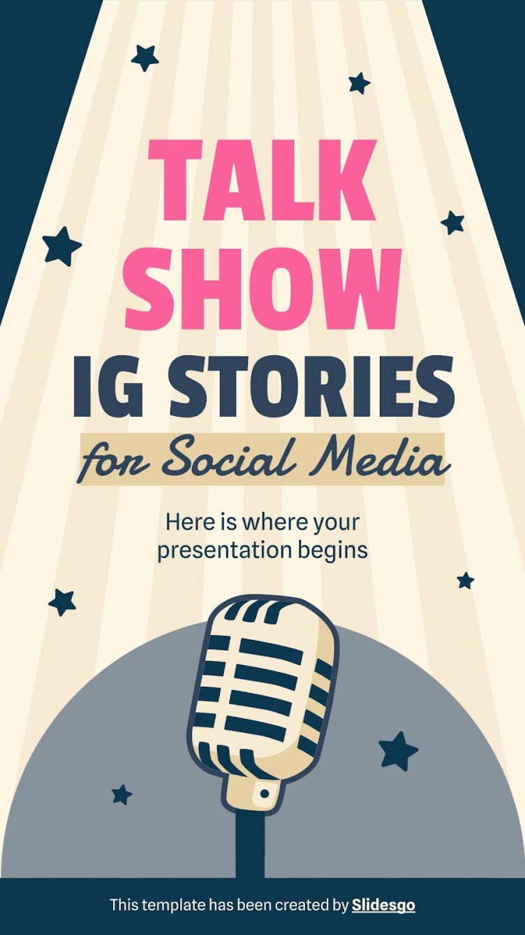 Talk Show IG Stories for Social Media | Google Slides & PPT