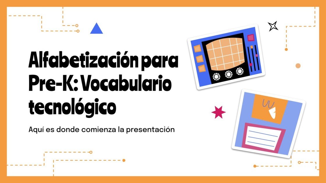 Literacy for Pre-K: Technology Vocabulary | Google Slides