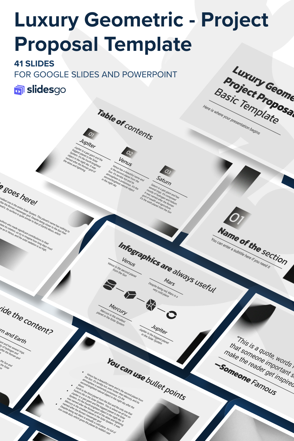 Luxury Geometric - Project Proposal Basic Template