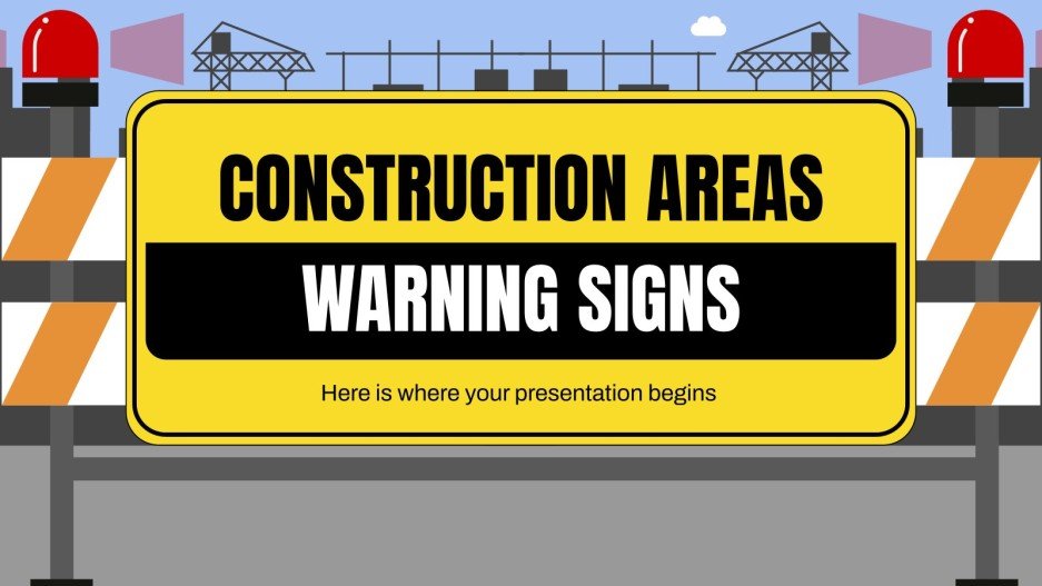Construction Areas Warning Signs | Google Slides & PPT