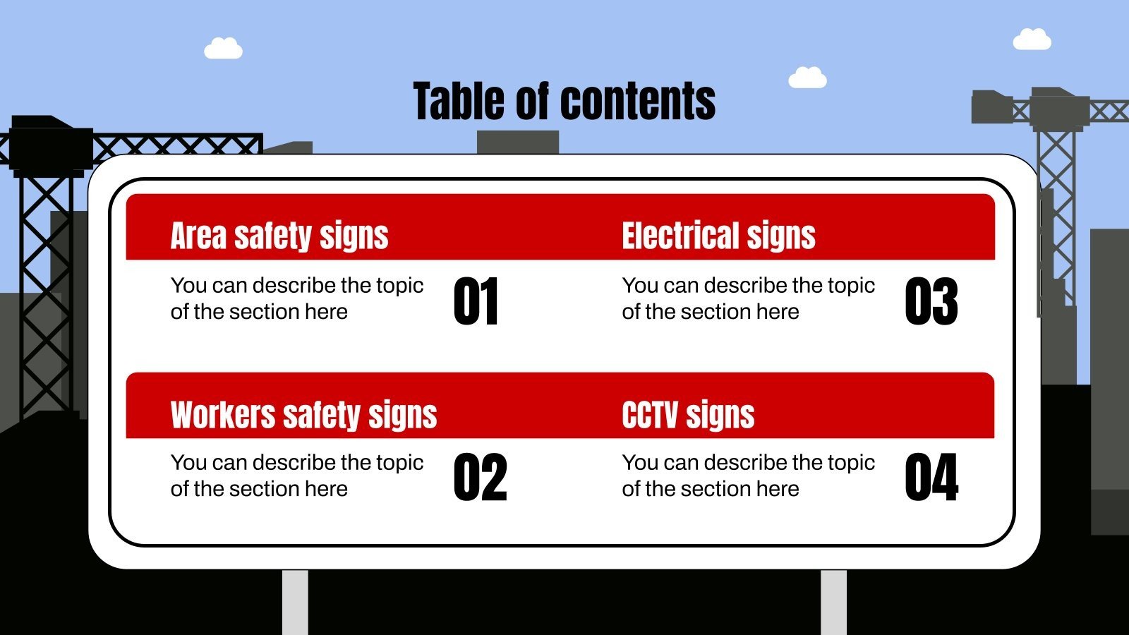 Construction Areas Warning Signs | Google Slides & PPT
