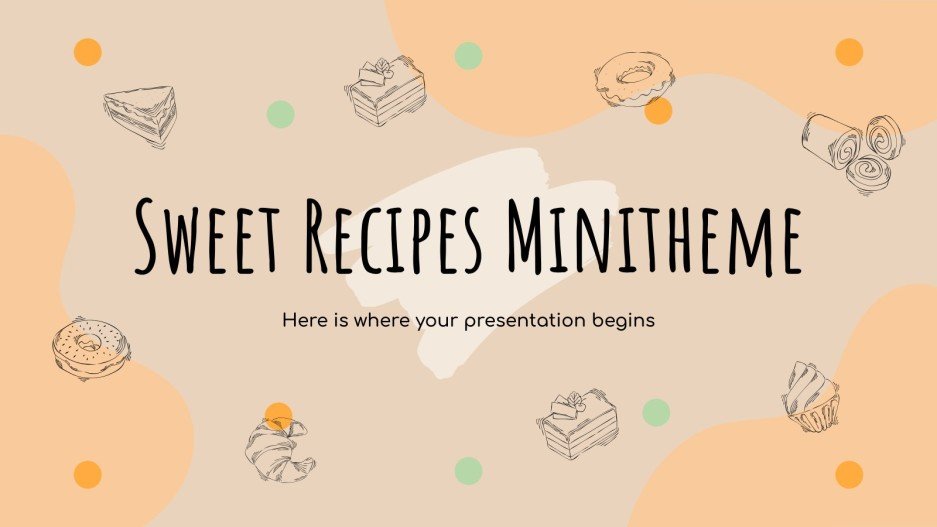 Plantillas gratis sobre recetas para Google Slides y PPT