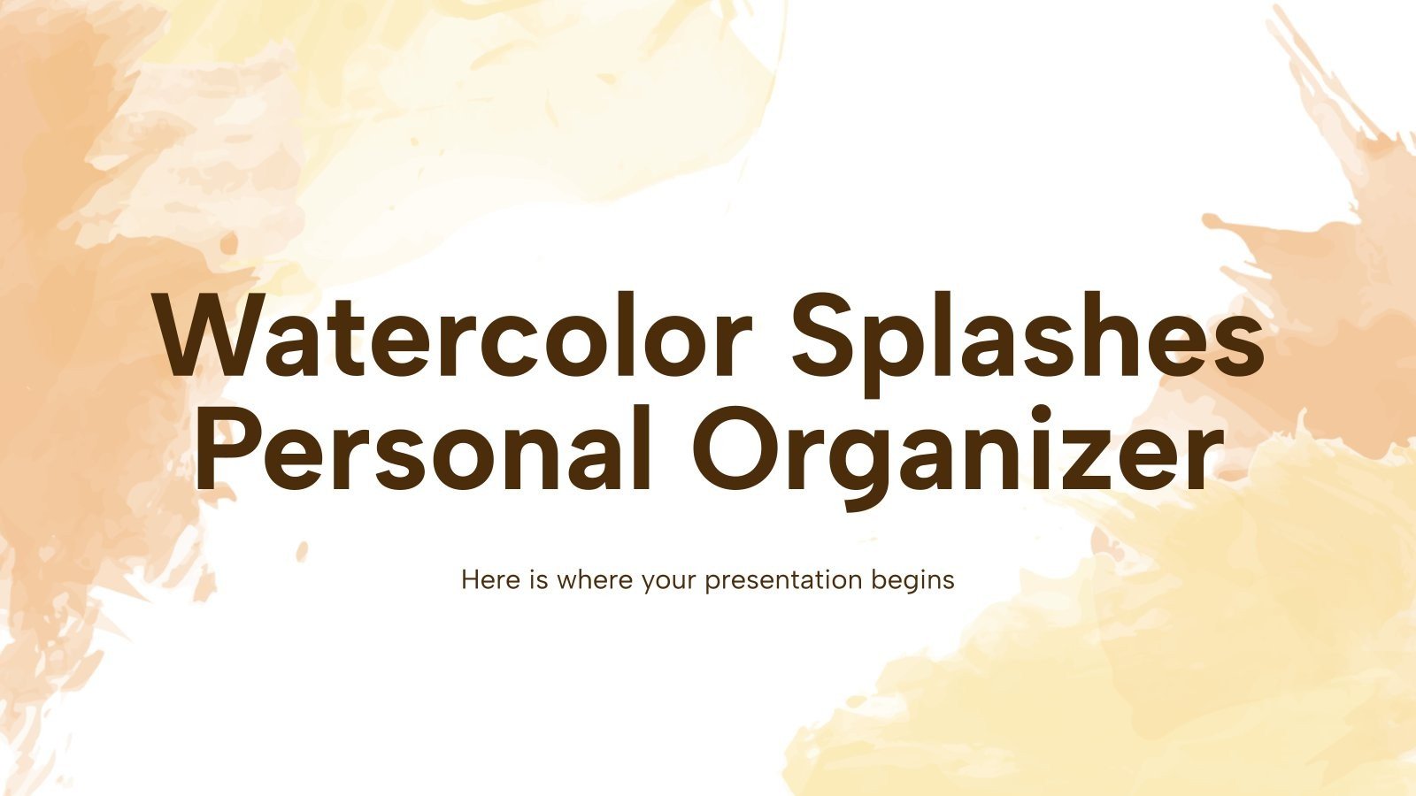 Watercolor Splashes Personal Organizer for College