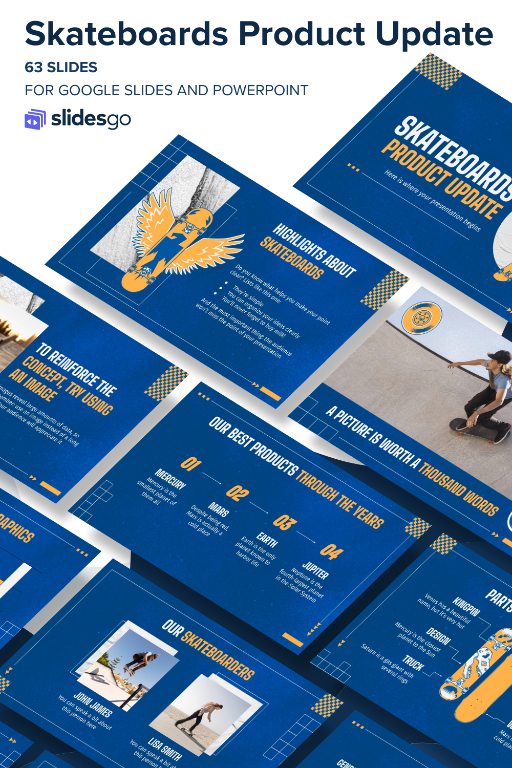 Skateboards Product Update | Google Slides and PowerPoint