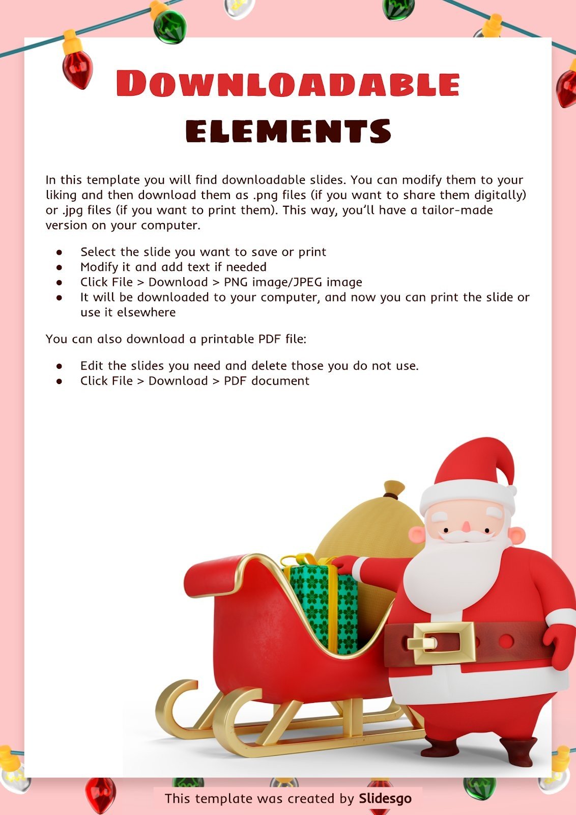 Write your Santa's Letter for Pre-K | Google Slides
