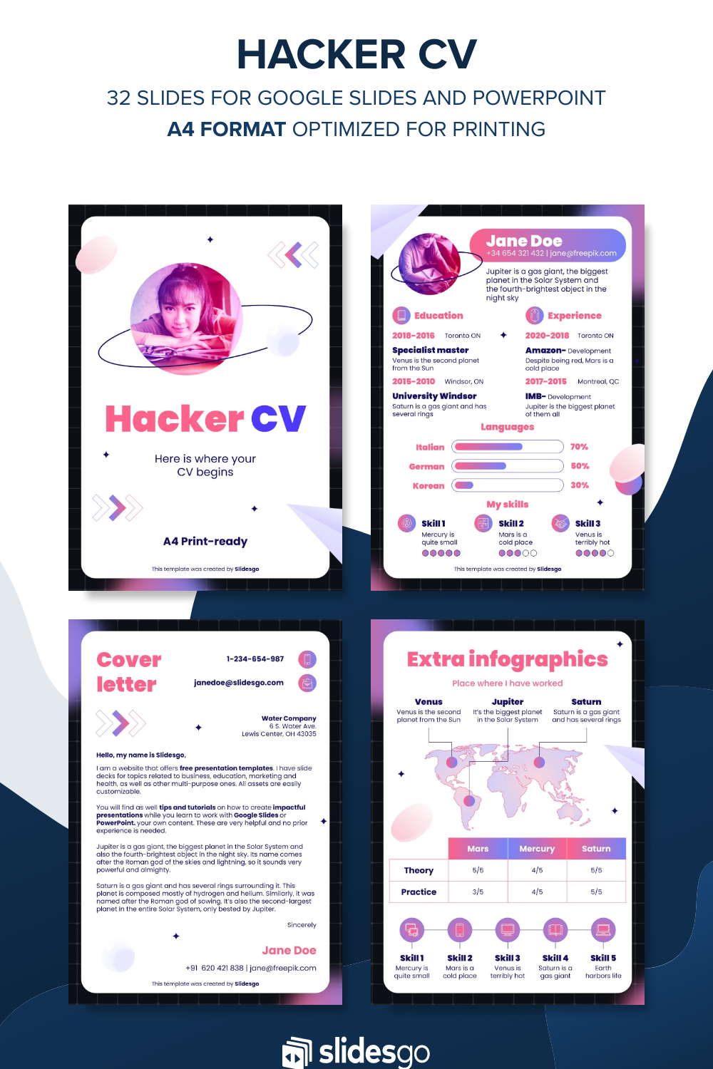 Hacker CV | Google Slides & PowerPoint template