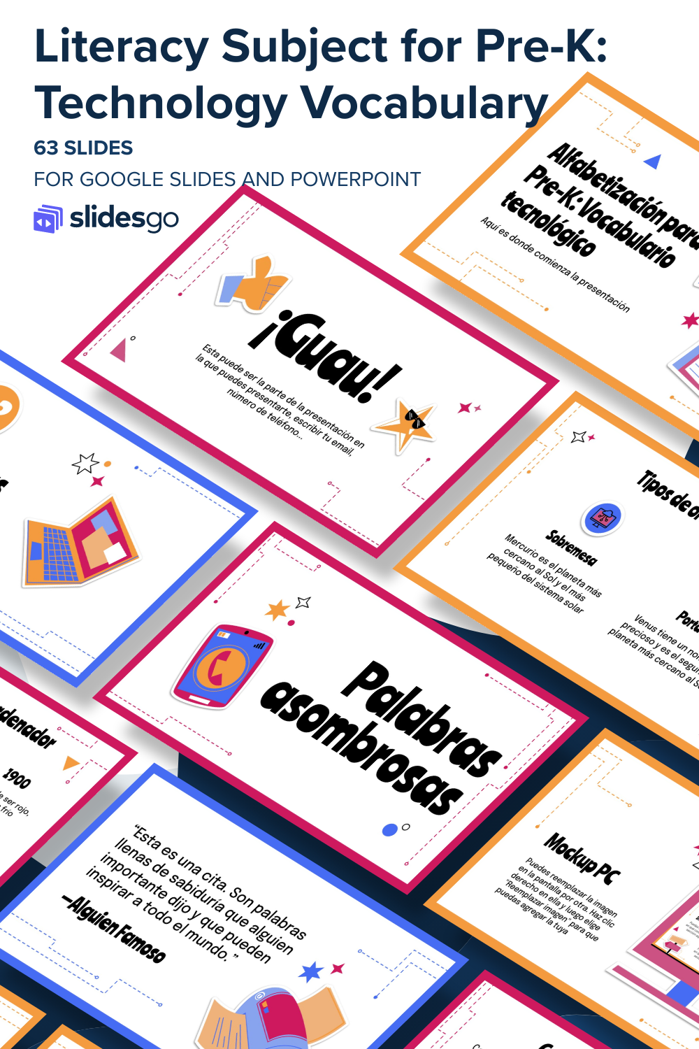 Literacy for Pre-K: Technology Vocabulary | Google Slides