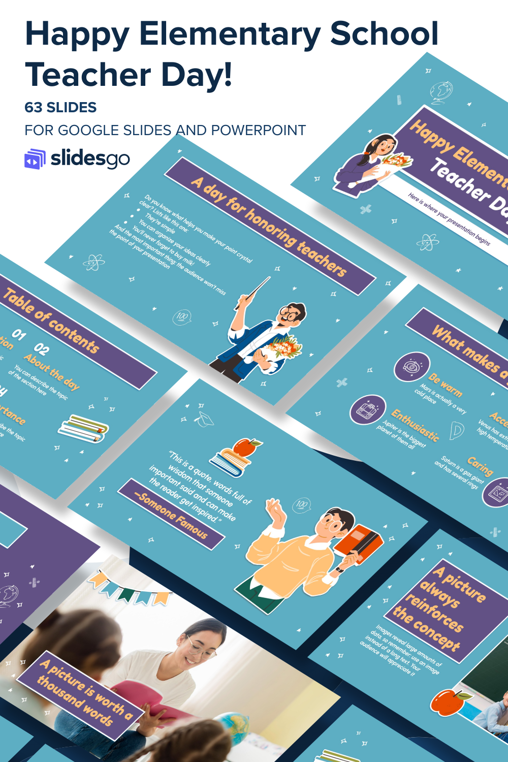 Happy Elementary School Teacher Day! | Google Slides & PPT