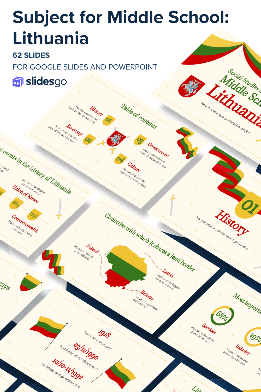 Social Studies Subject for Middle School: Lithuania