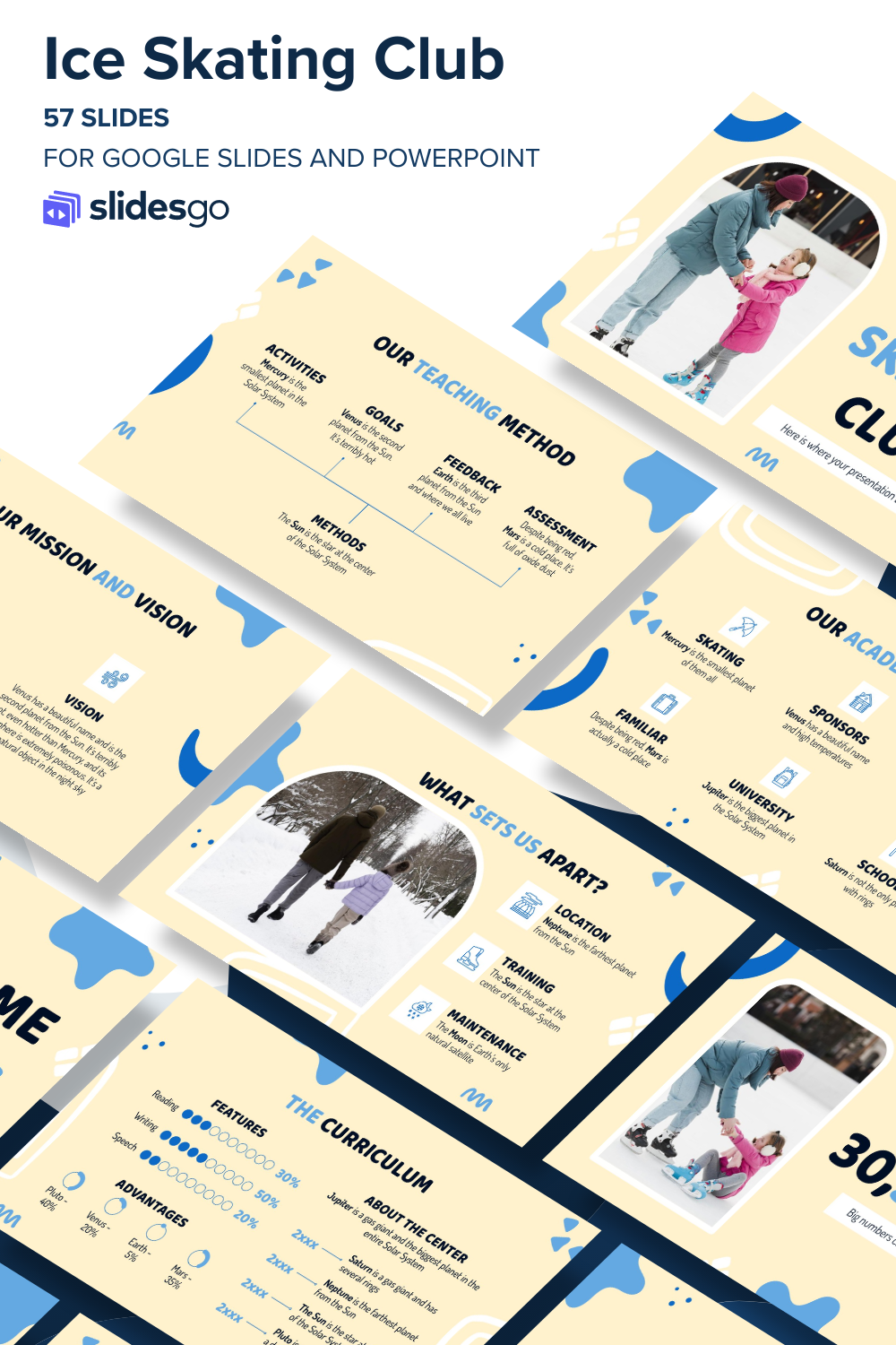 Ice Skating Club | Google Slides and PowerPoint Template