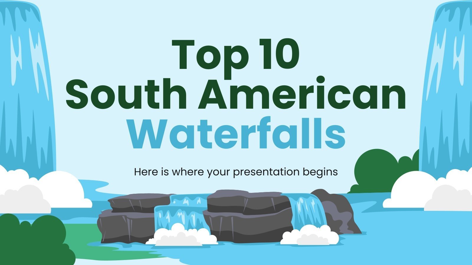 Top 10 South American Waterfalls | Google Slides & PPT
