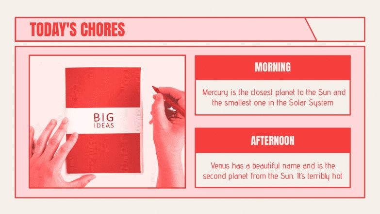 Planificador de negocios rojo | Google Slides y PowerPoint