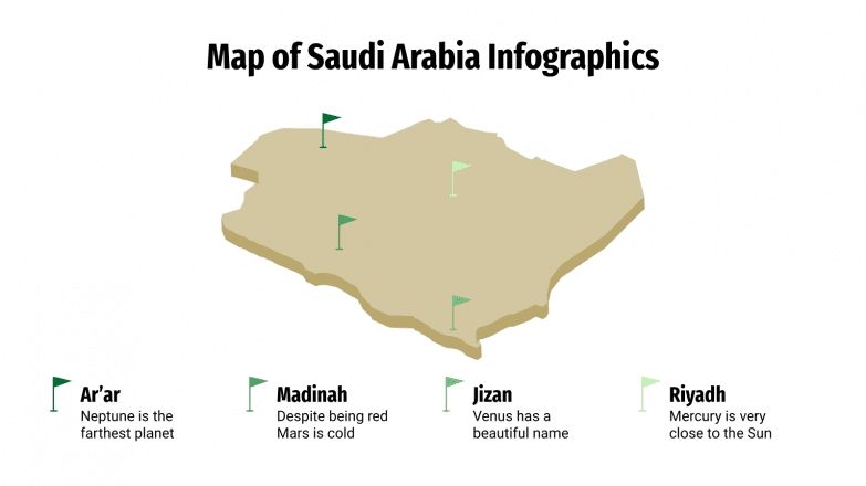 Map of Saudi Arabia Infographics for Google Slides and PPT